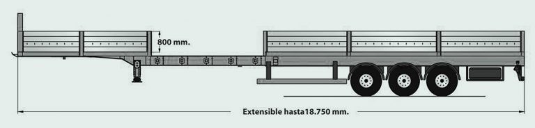 TRANSPORTS EXCEPTIONNELS | Semi-remorque Plateau Extensible